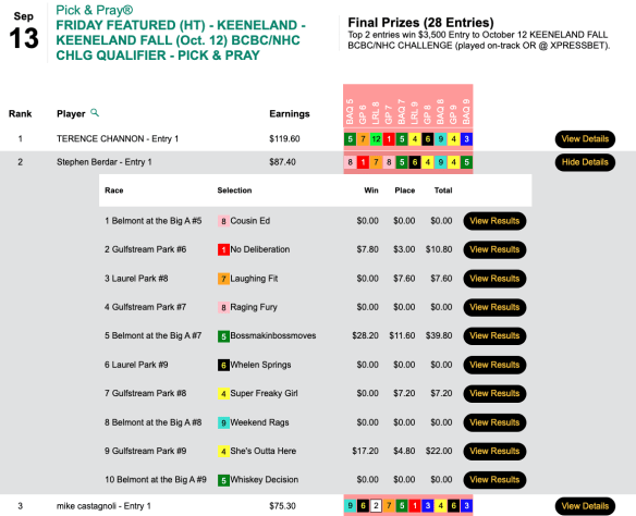 Terence Channon Was a Friday Boss, Recording Four Lucrative Victories ...